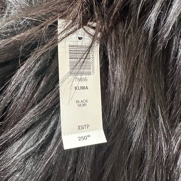 Babaton | Jackets & Coats | Aritzia Babaton Kuma Black Fur Jacket ...